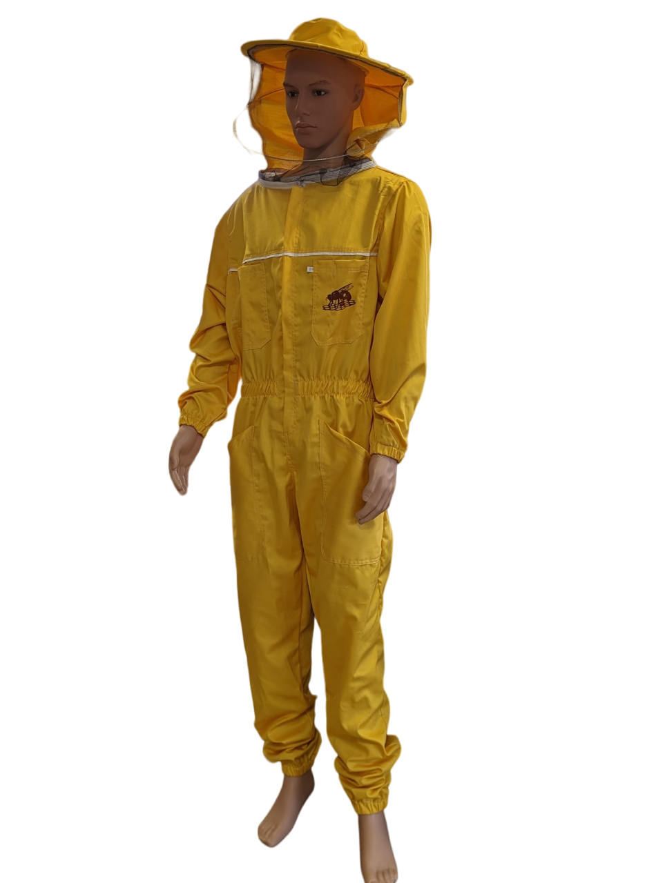Combinezon apicol din bumbac cu masa rotunda, Galben - Apis-Blaj.ro