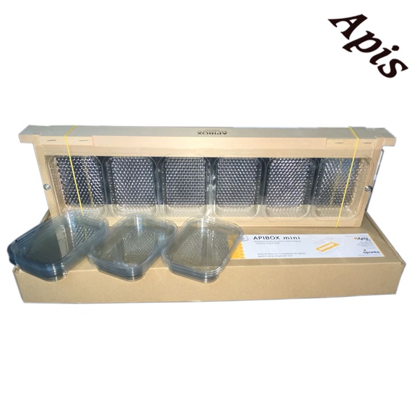 APIBOX mini - Rama de lemn cu 12 recipiente din plastic - Apis-Blaj.ro
