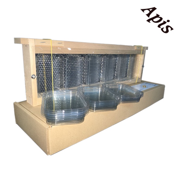 APIBOX mini - Rama de lemn cu 12 recipiente din plastic - Apis-Blaj.ro