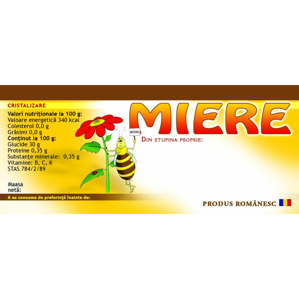 Eticheta miere (116X50 MM) - Apis-Blaj.ro