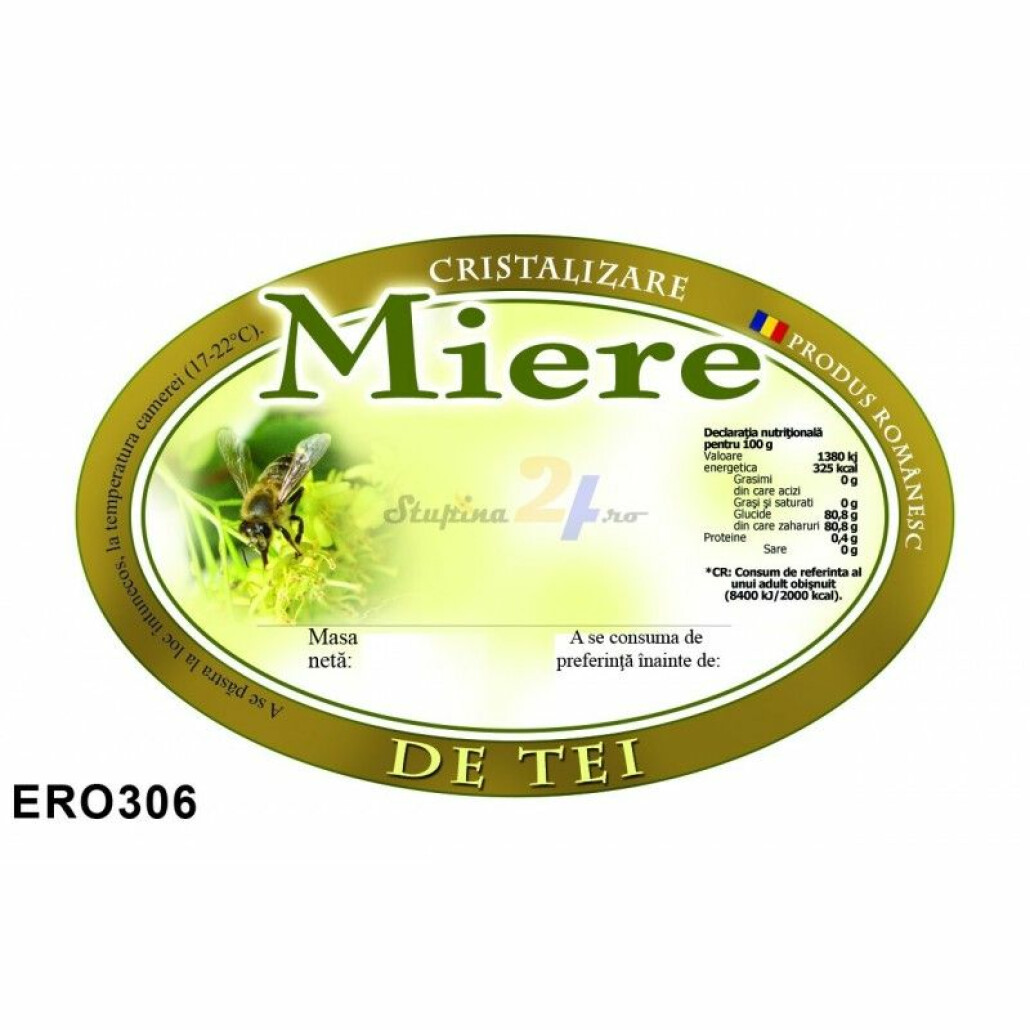 Eticheta miere "Tei" (92x60 mm) - Apis-Blaj.ro