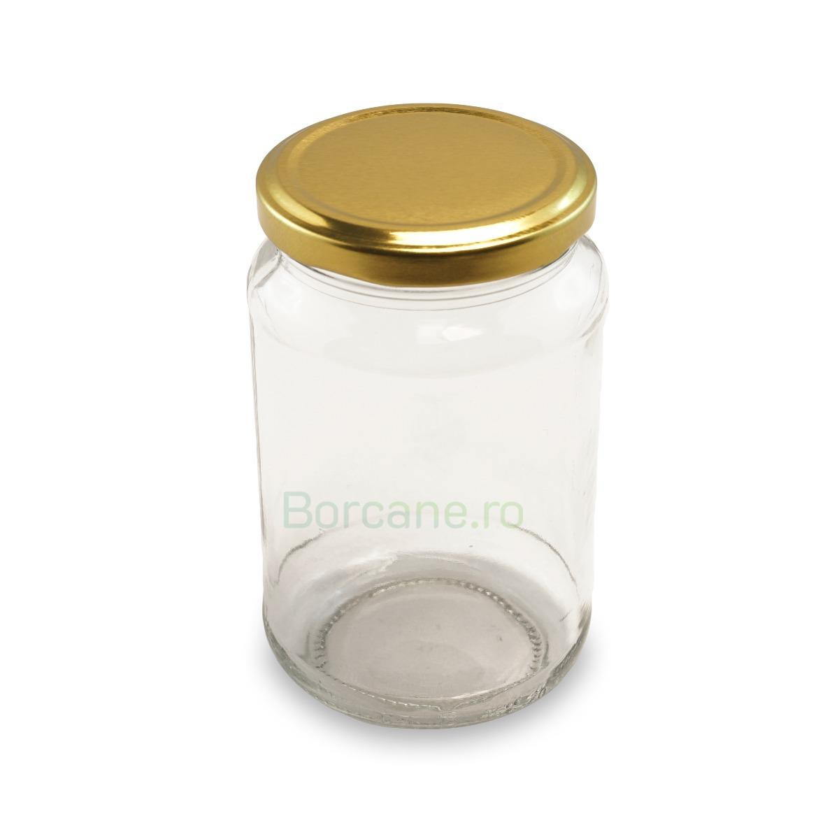 Borcan de sticla rotund 370 ml - Apis-Blaj.ro
