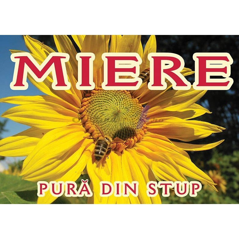 Placa PVC- Miere pura din stup - Apis-Blaj.ro
