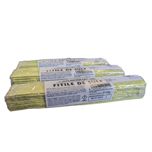 Fitile de sulf, 150g, pentru igienizarea stupilor sau pentru sulfitarea ...