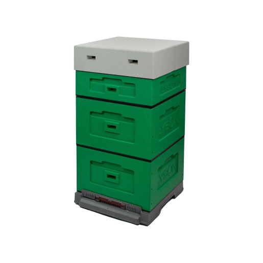 Stup din polistiren pe 10 rame, vopsit verde, dezasamblat, Optima ...