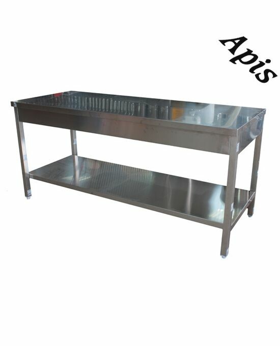 Masa din inox cu raft - Apis-Blaj.ro