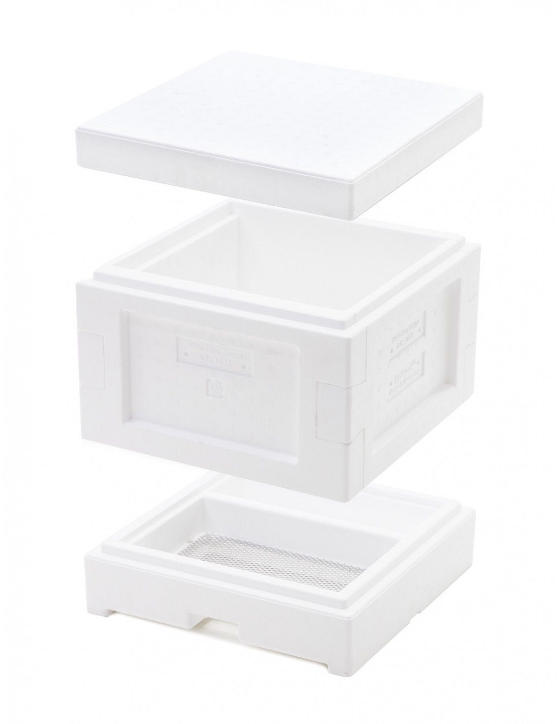 Stup Mini Plus din polistiren cu dublu functie a fundului - Apis-Blaj.ro